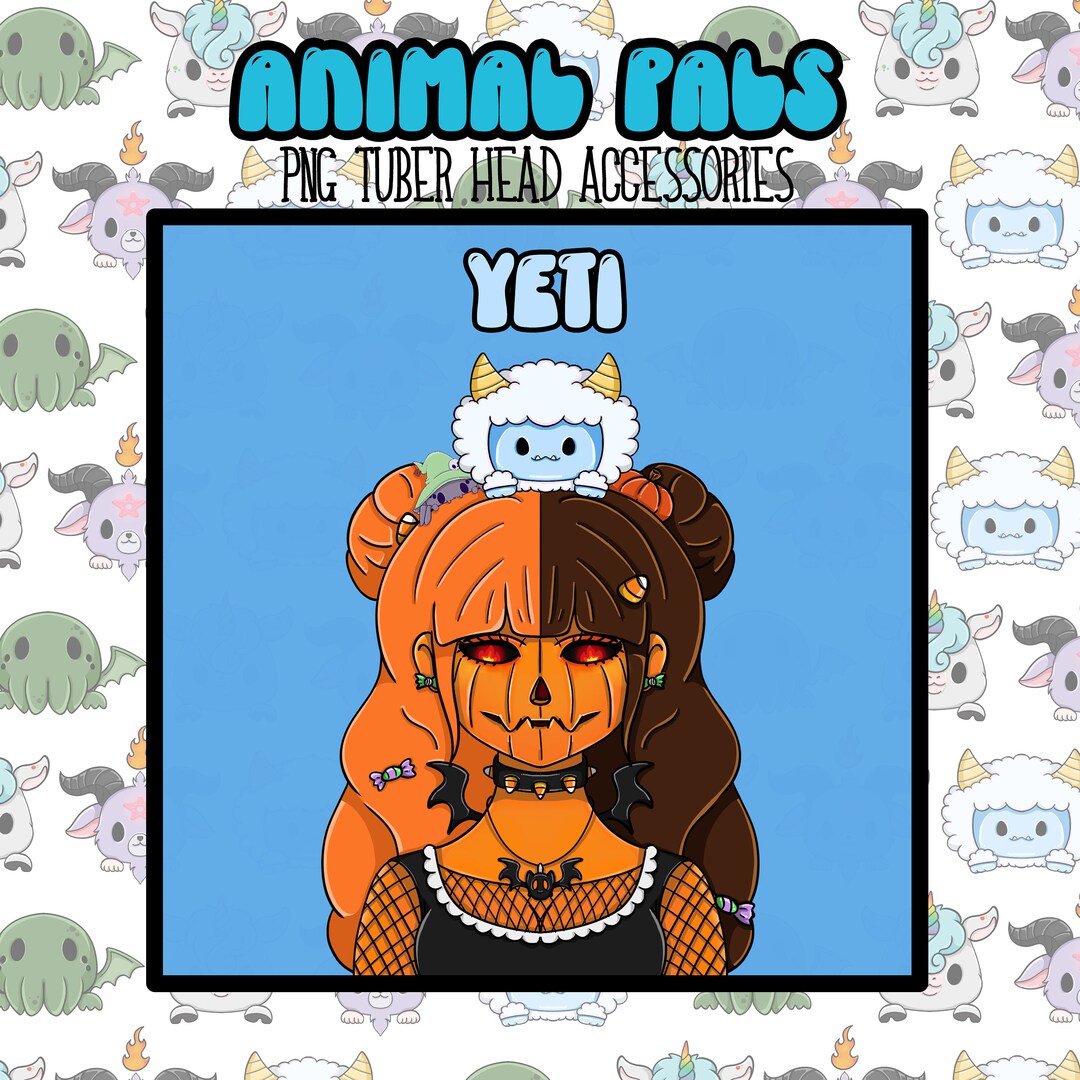 Yeti | Mythical Animal Pals | PNG Tuber Accessories | Twitch Assets - Etsy