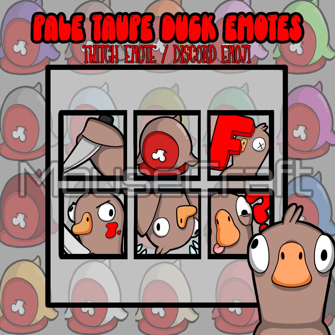 Pale Taupe Duck Emotes/emojis | Goose Goose Duck | Discord | Twitch - Etsy
