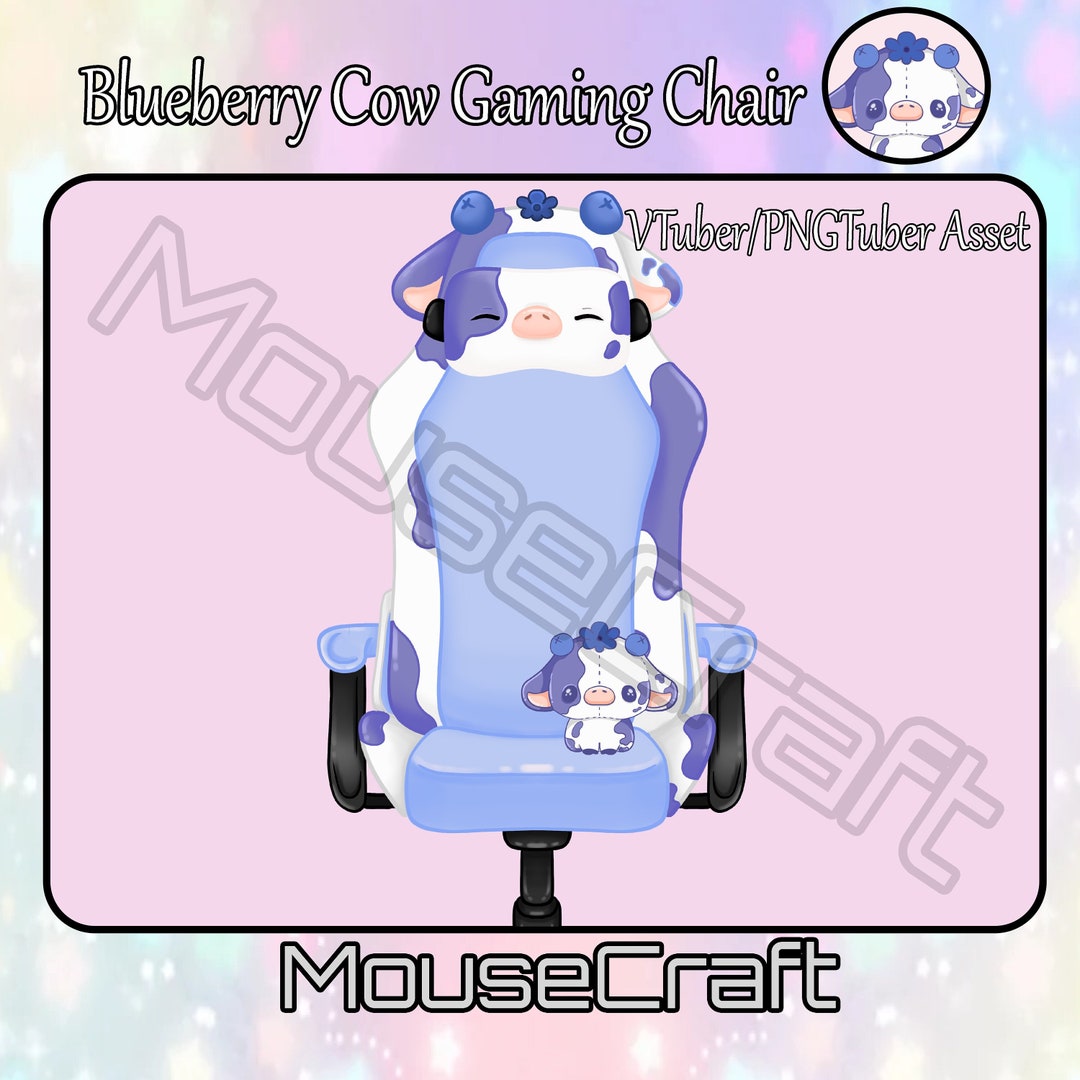 Blueberry Cow Gaming Chair | Vtuber-pngtuber Assest | Twitch Assets - Etsy