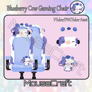 Blueberry Cow Gaming Chair | Vtuber-pngtuber Assest | Twitch Assets - Etsy