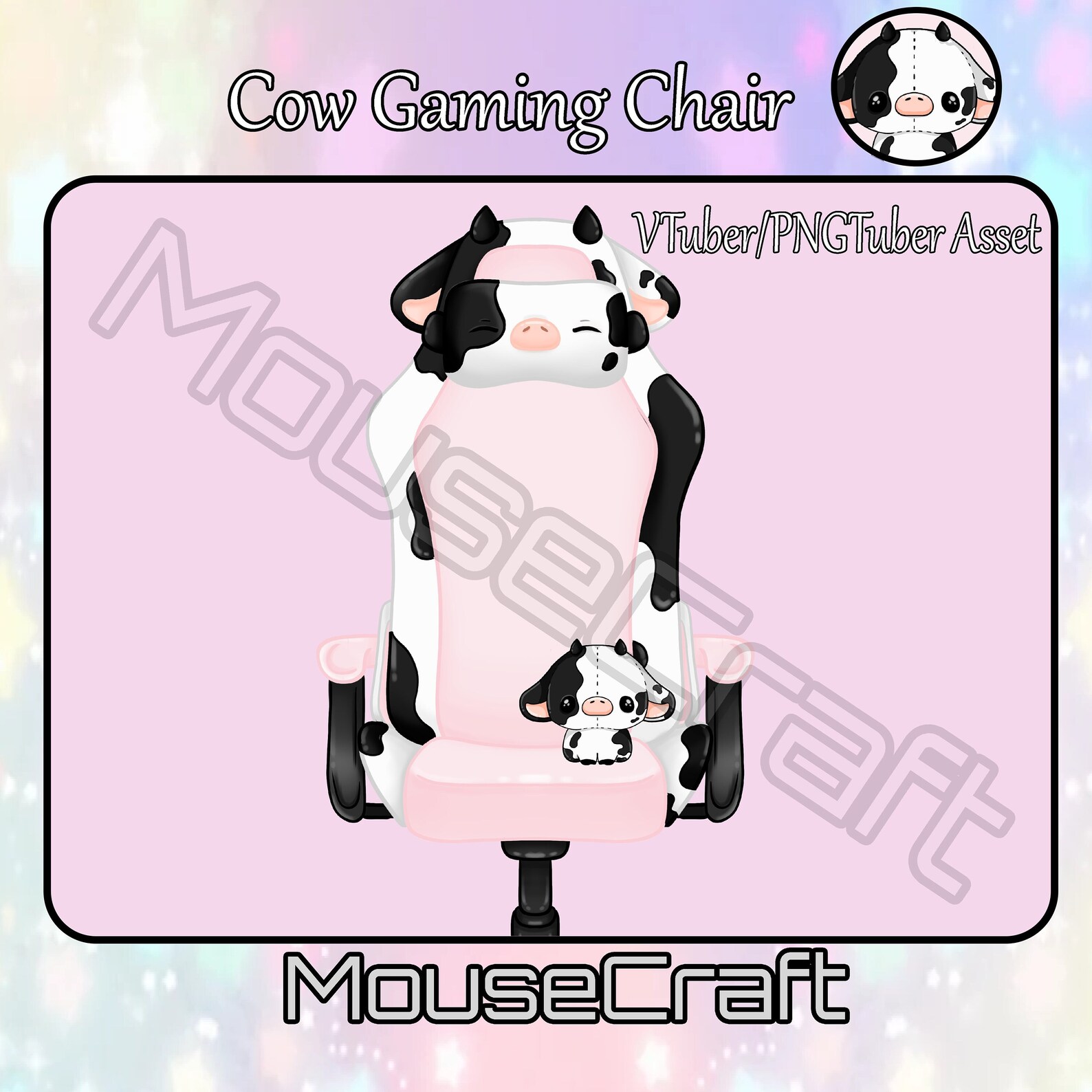 Cow Gaming Chair | Vtuber-pngtuber Assest | Twitch Assets - Etsy
