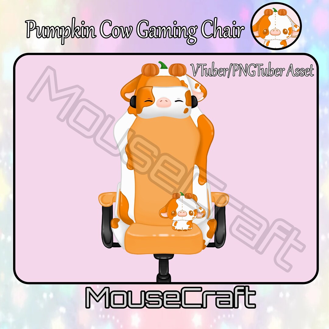 Pumpkin Cow Gaming Chair | Vtuber-pngtuber Assest | Twitch Assets - Etsy