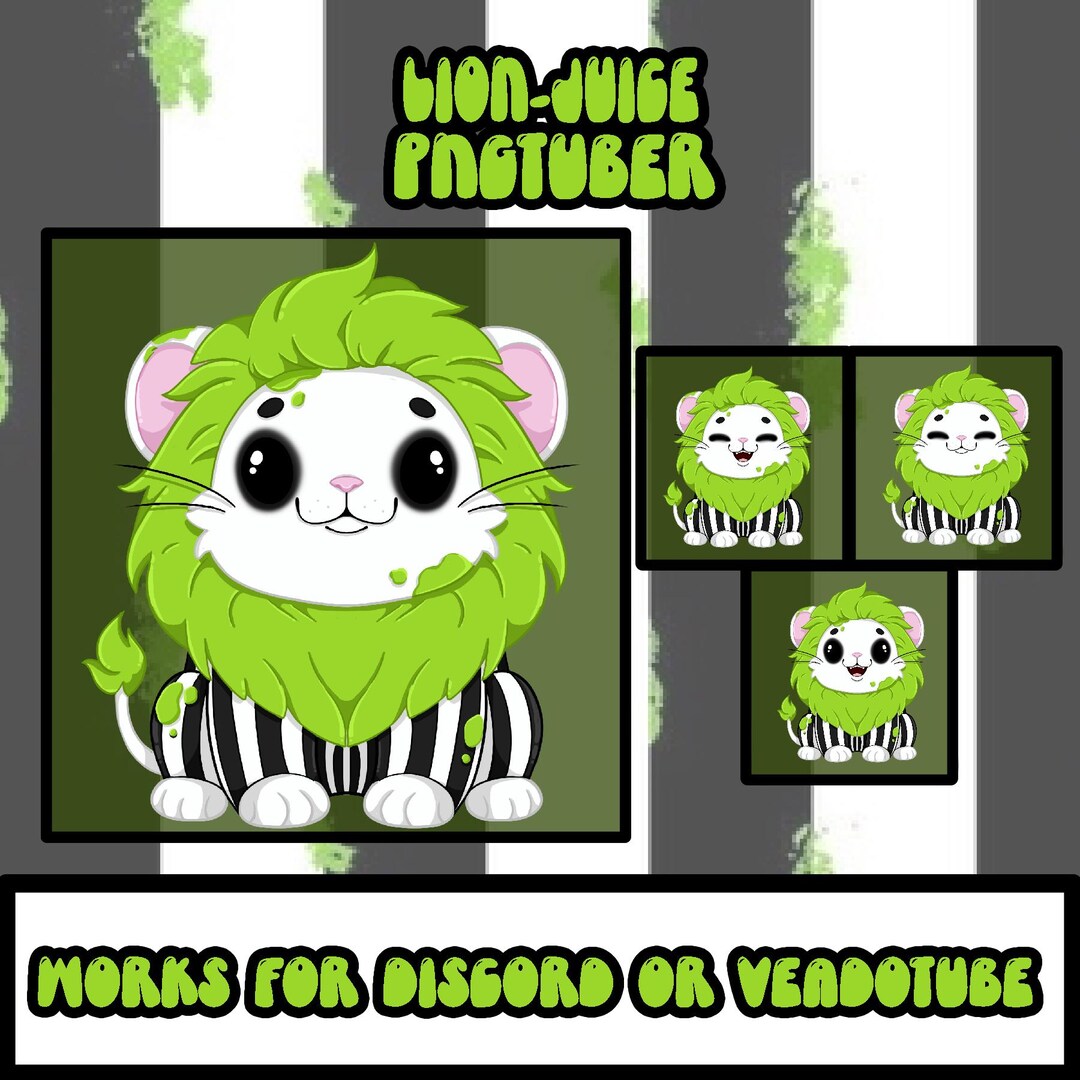 Lion-juice | Premade PNG Tuber | Veadotube | Discord | Twitch - Etsy