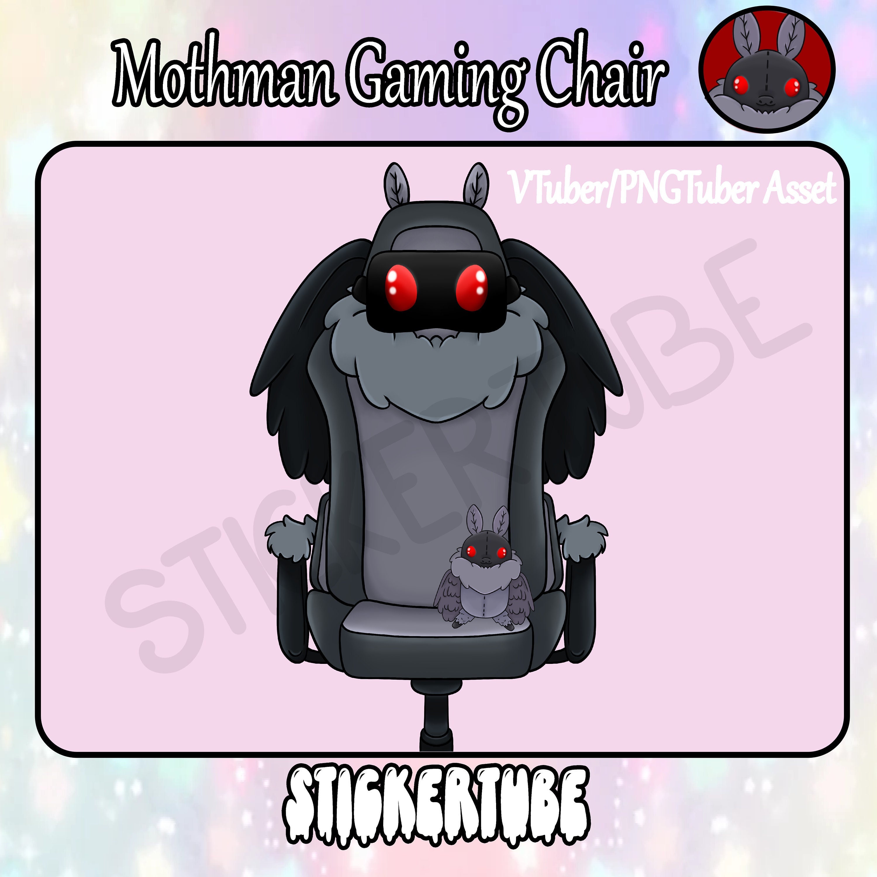 Moth Man Gaming Chair Vtuber-pngtuber Assest Twitch Assets - Etsy Canada