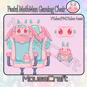 Pastel Moth Man Gaming Chair | Vtuber-pngtuber Assest | Twitch Assets ...