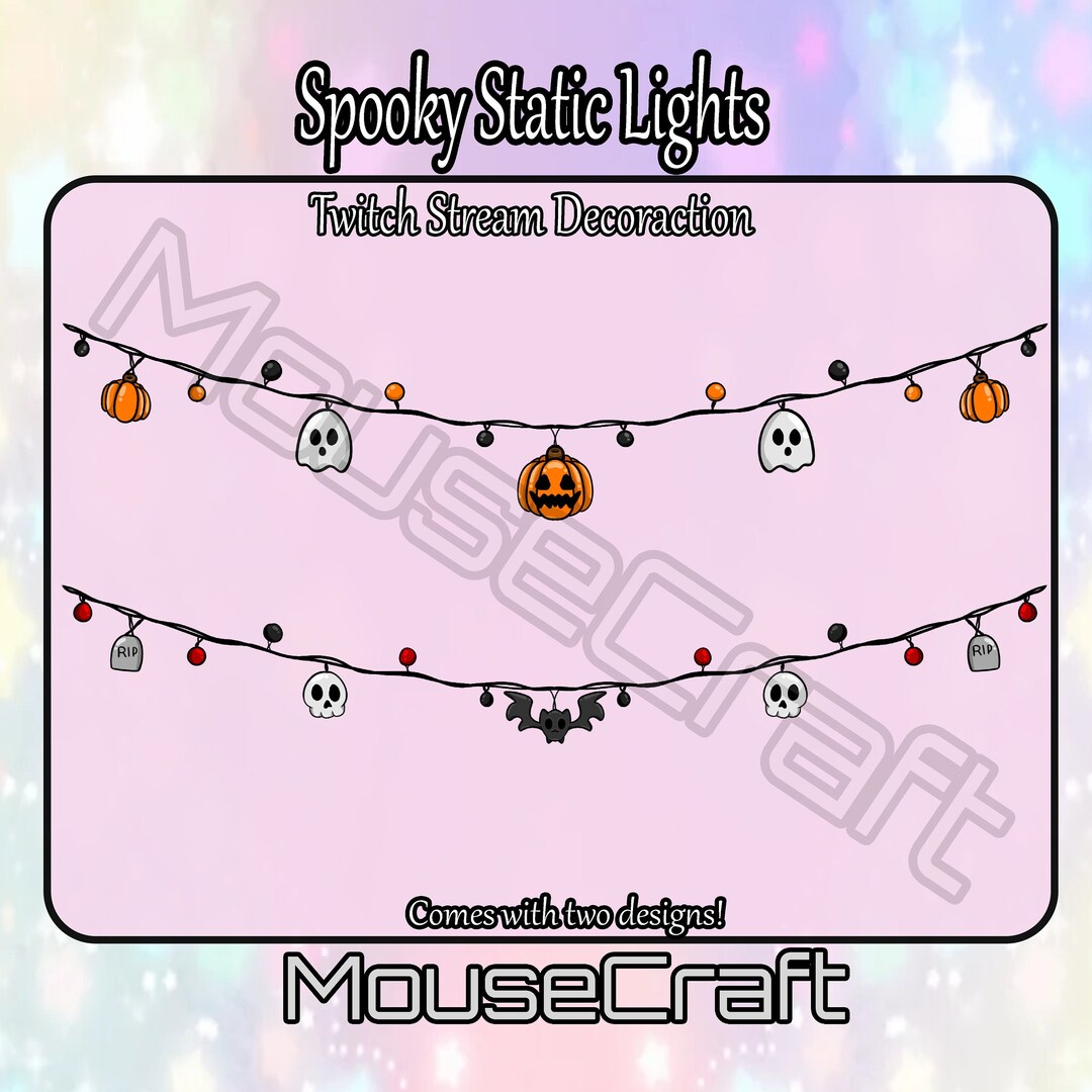 Spooky | Static String Lights | Twitch Stream Decoration - Etsy