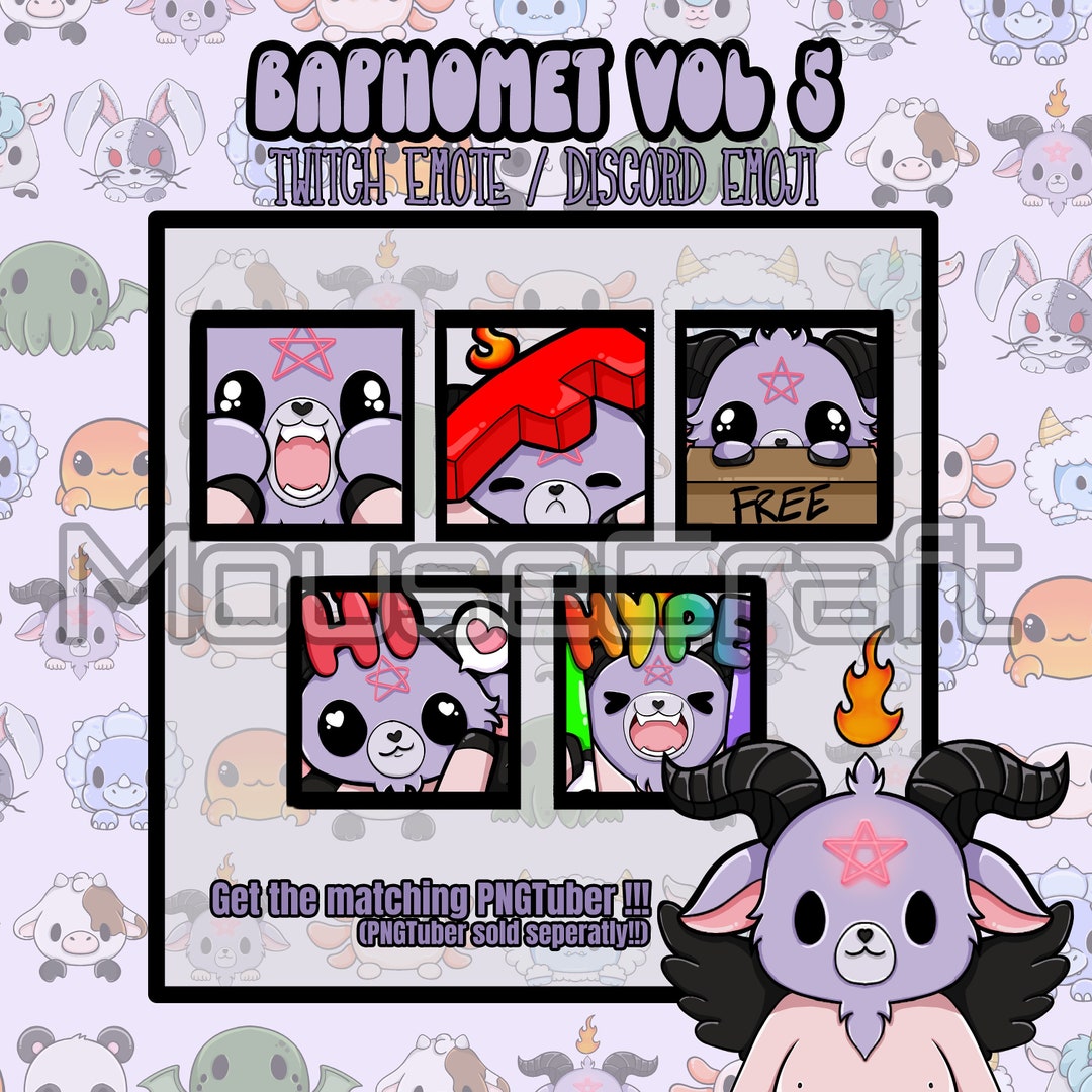 Cute Baphomet Emotes/emojis | VOL 5 | Discord | Twitch - Etsy