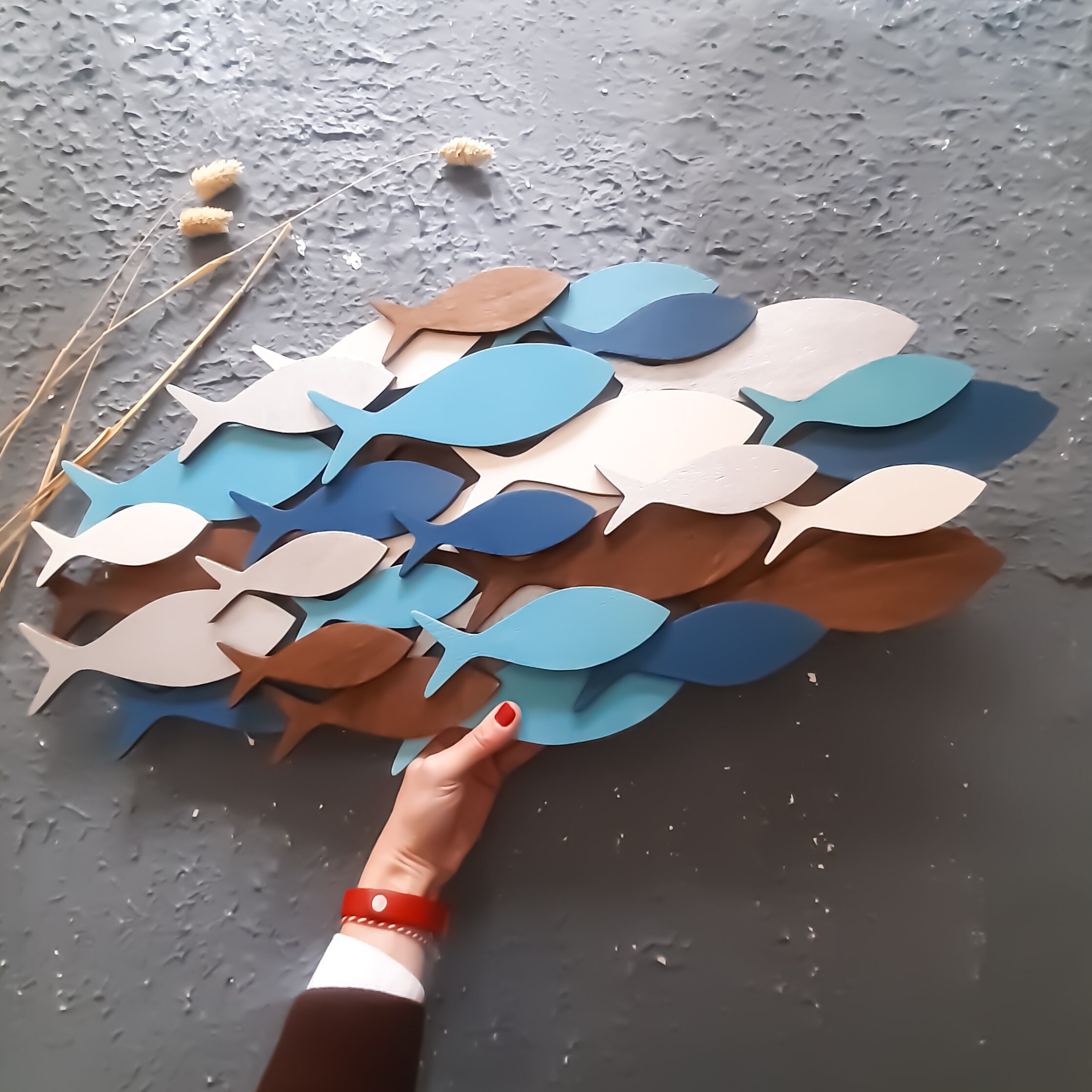 Handmade Wooden Fish Wall Art: Coastal Modern Decor - Etsy