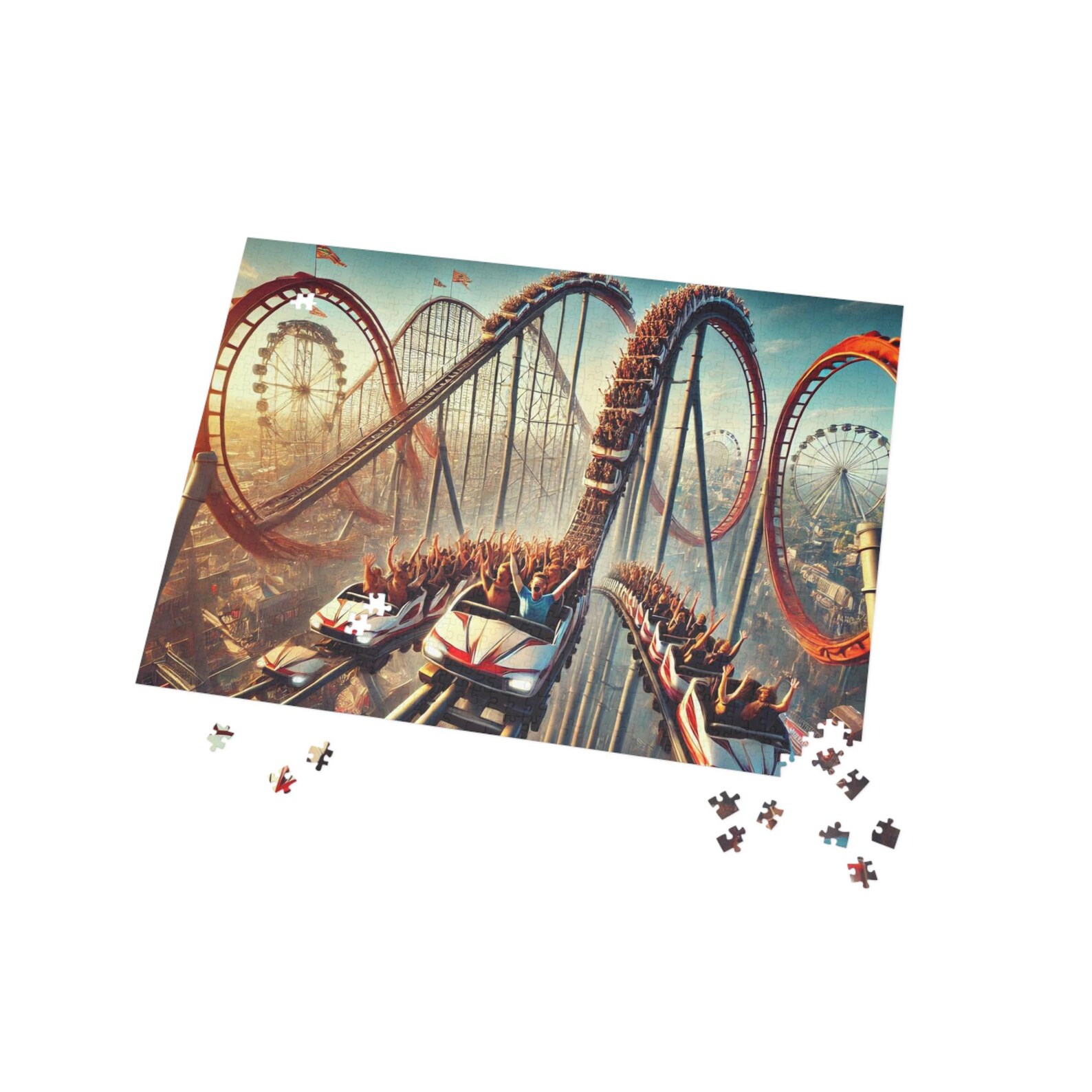 Epic Roller Coaster Puzzle (96, 252, 500, 1000-piece) - Etsy