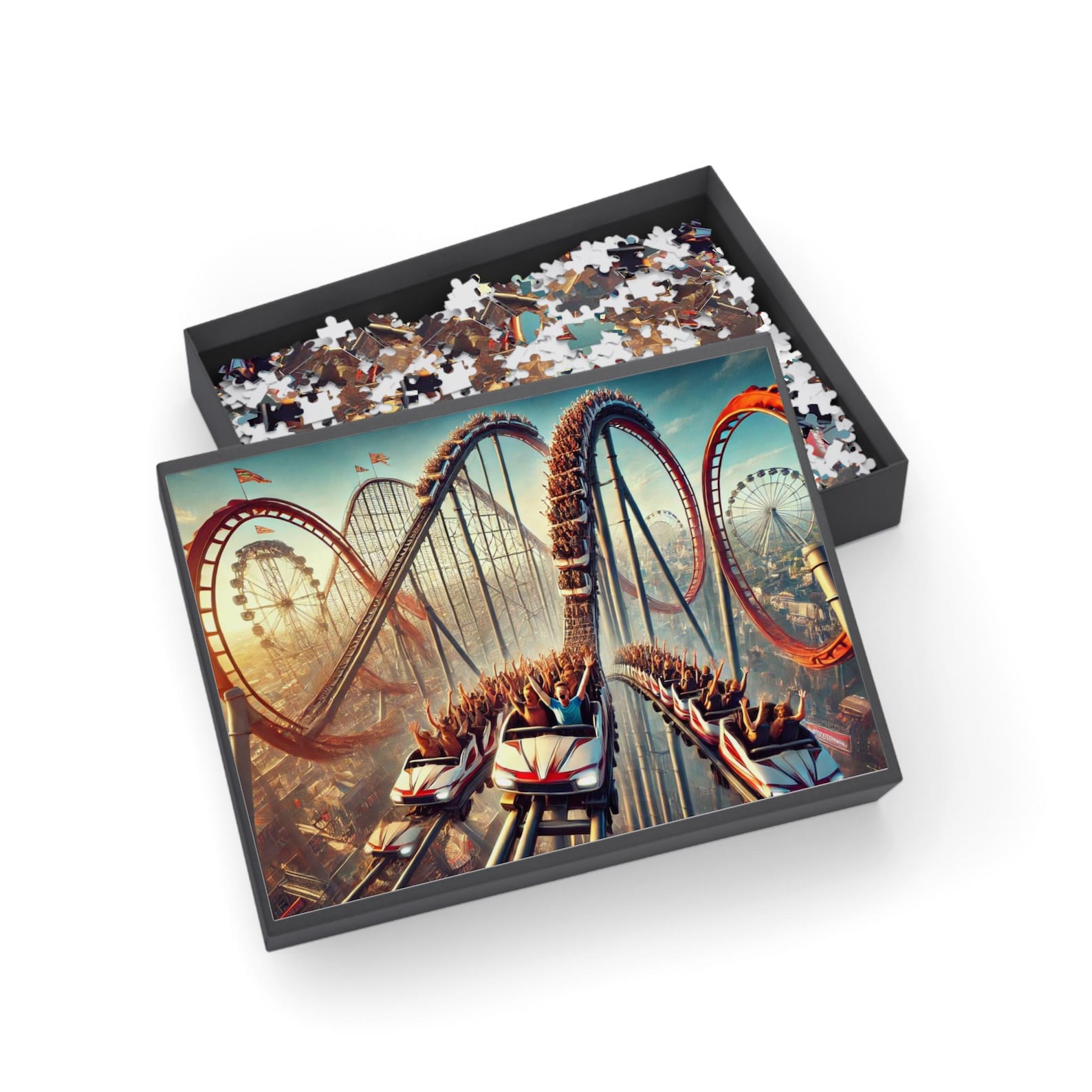 Epic Roller Coaster Puzzle (96, 252, 500, 1000-piece) - Etsy