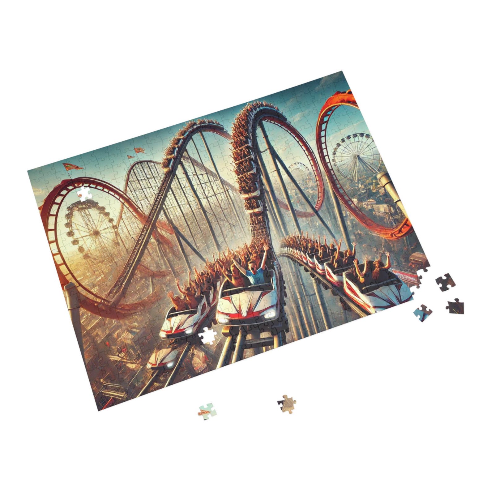 Epic Roller Coaster Puzzle (96, 252, 500, 1000-piece) - Etsy