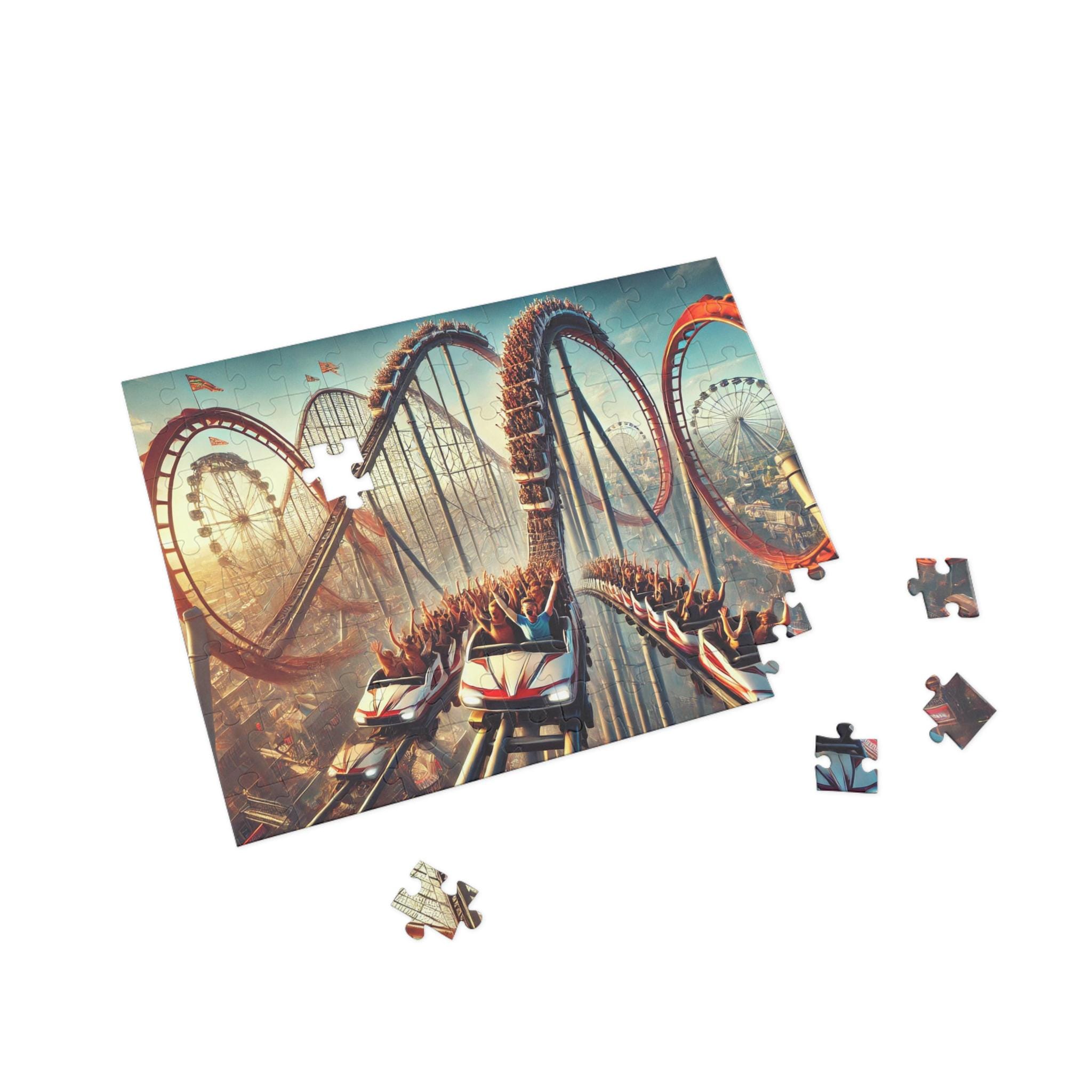 Epic Roller Coaster Puzzle (96, 252, 500, 1000-piece) - Etsy