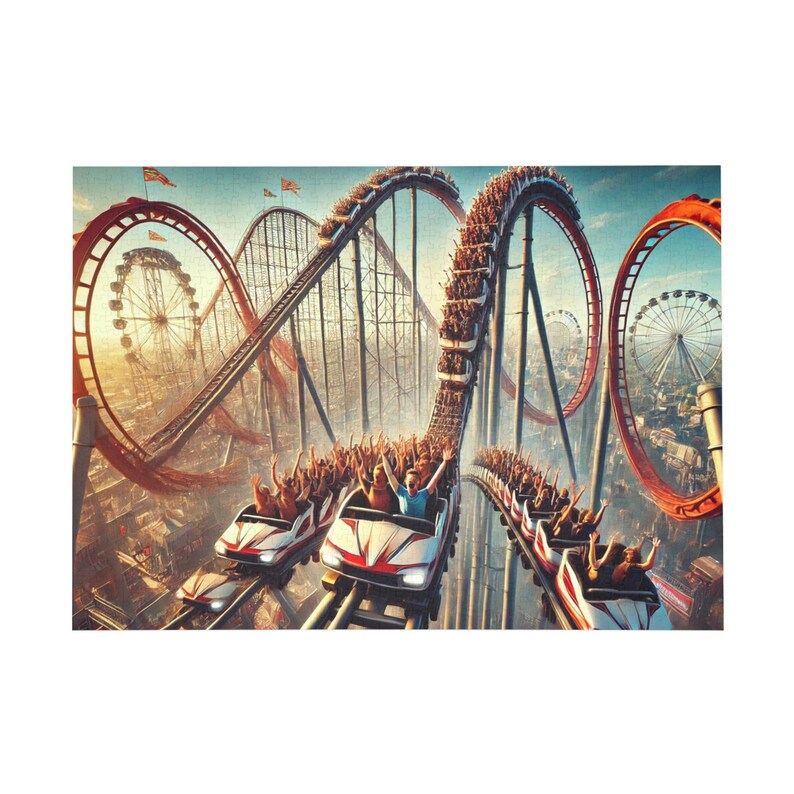 Epic Roller Coaster Puzzle (96, 252, 500, 1000-piece) - Etsy