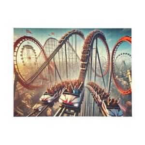 Epic Roller Coaster Puzzle (96, 252, 500, 1000-piece) - Etsy