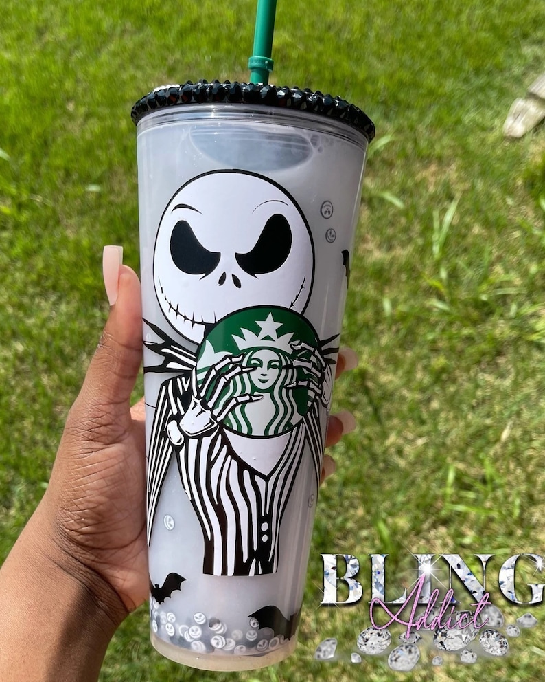 Halloween Bae Customized Spooky Snow Globe Starbucks Tumbler - Etsy