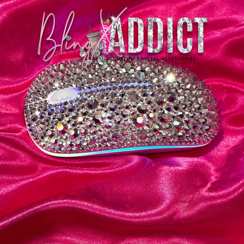 Swarovski Color Changing Wireless Mouse Portable Apple Mac Microsoft ...