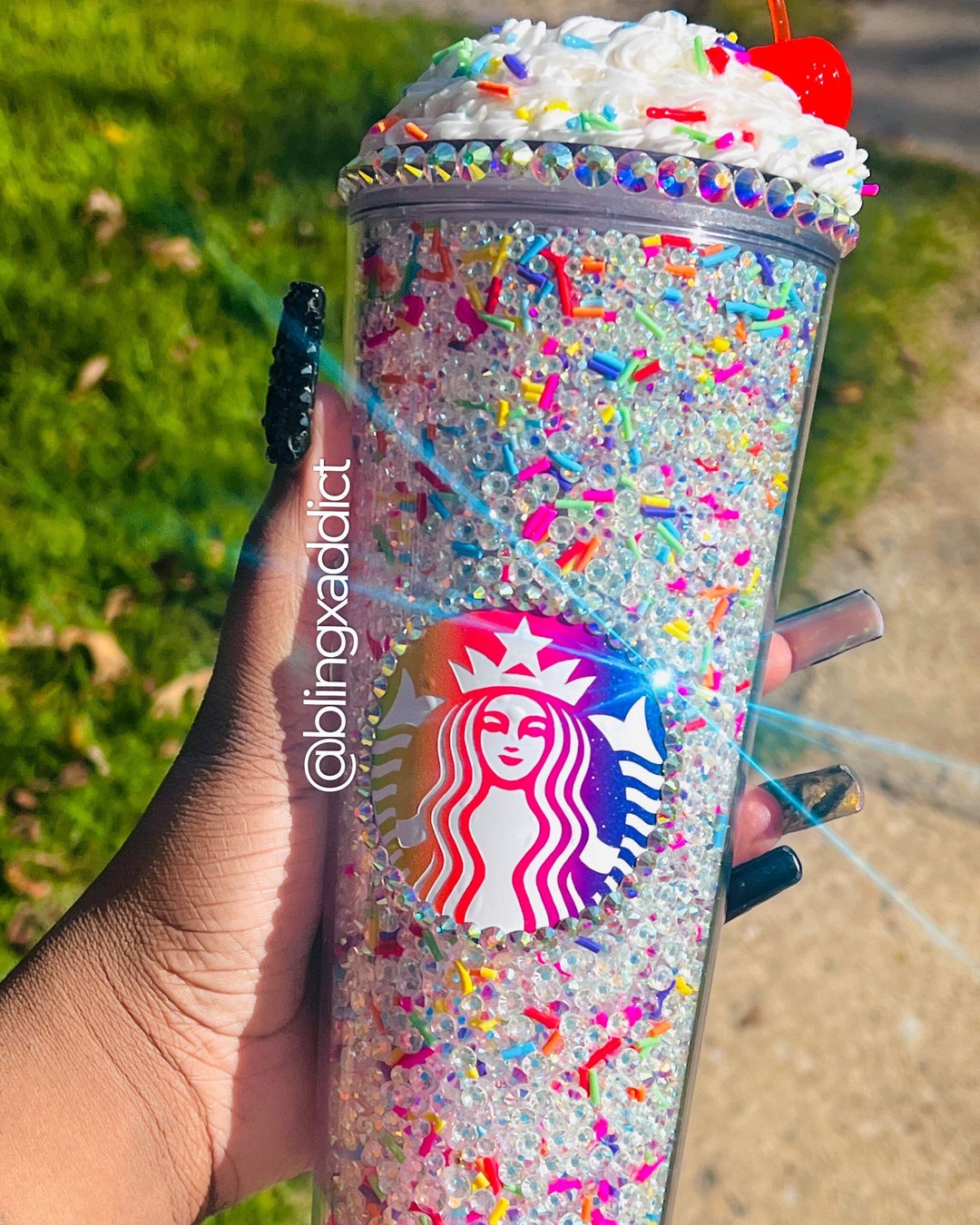 Cherry on Top Frosted Crystal Craze Tumbler Cup - Etsy
