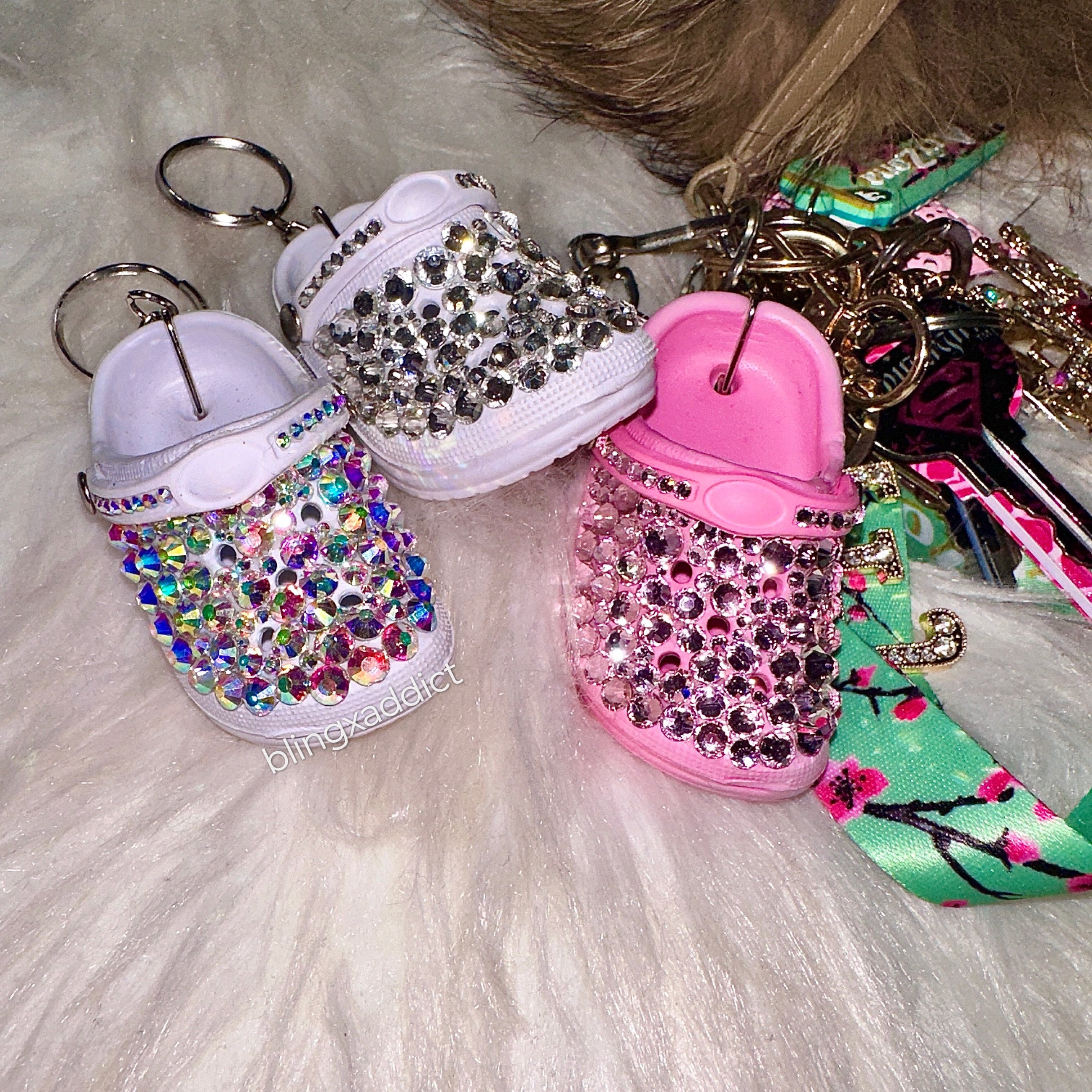 Crystal Bling Custom Rhinestone Croc Keychain - Etsy