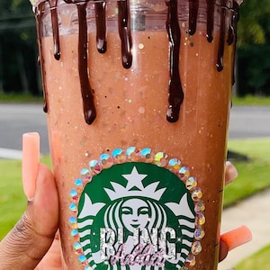 The ORIGINAL Love You A Latte Deco Glitter Globe Starbucks Cup Tumbler ...