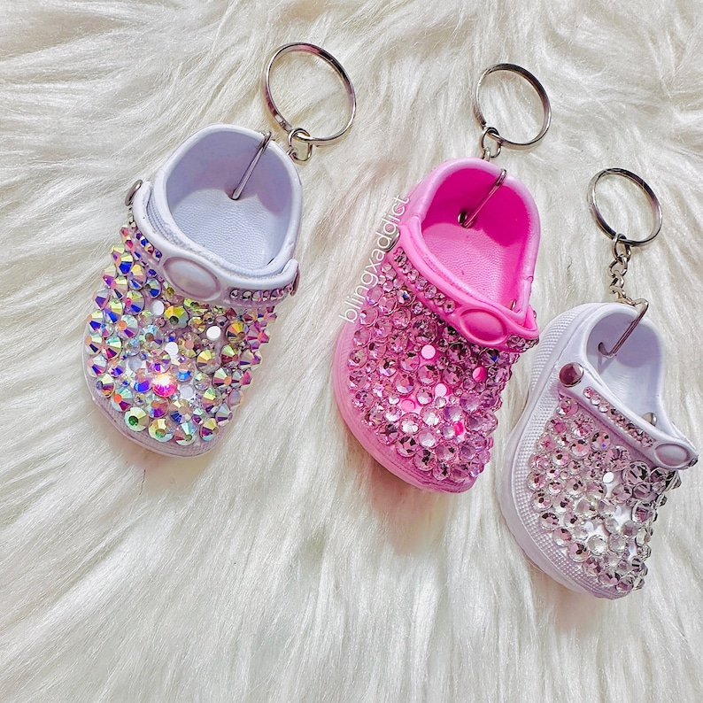 Crystal Bling Custom Rhinestone Croc Keychain - Etsy