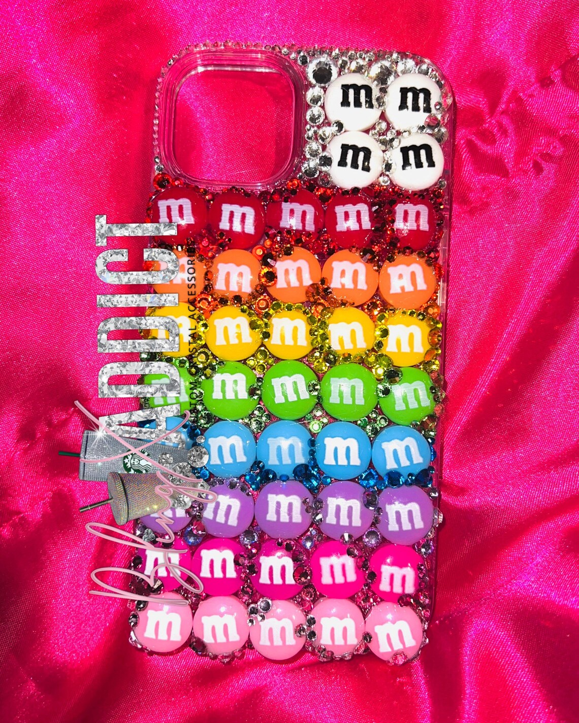 Rainbow M&M Crystal Candy Phone Case - Etsy