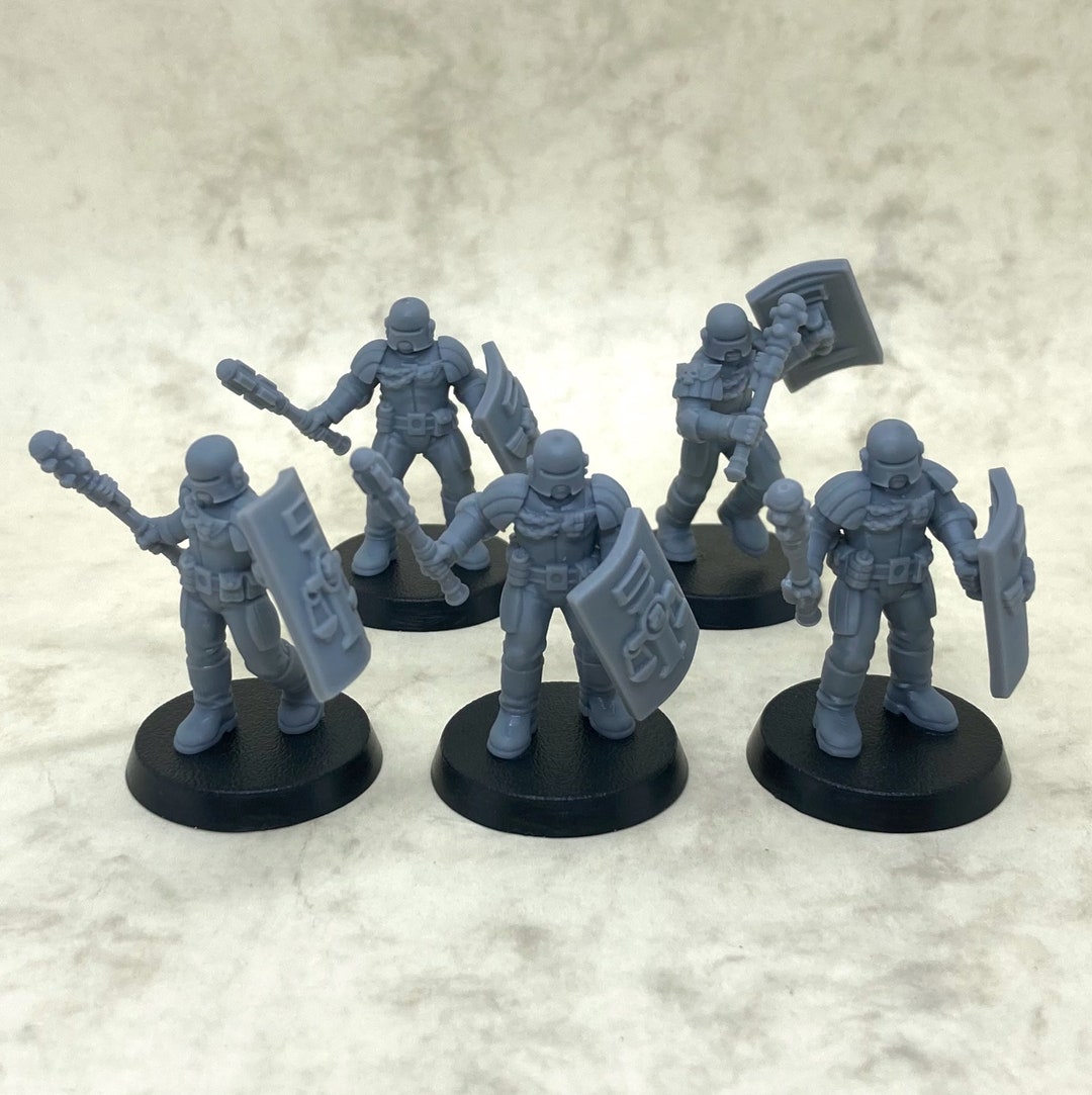 Law Enforcers With Riot Gear | 28mm Miniatures - Etsy