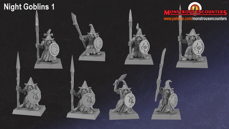 Cave Goblins With Spears | 28mm Miniatures - Etsy
