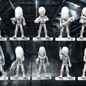 Grey Aliens 28mm Miniatures - Etsy