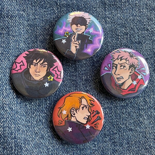 Jujutsu Kaisen Button - Etsy