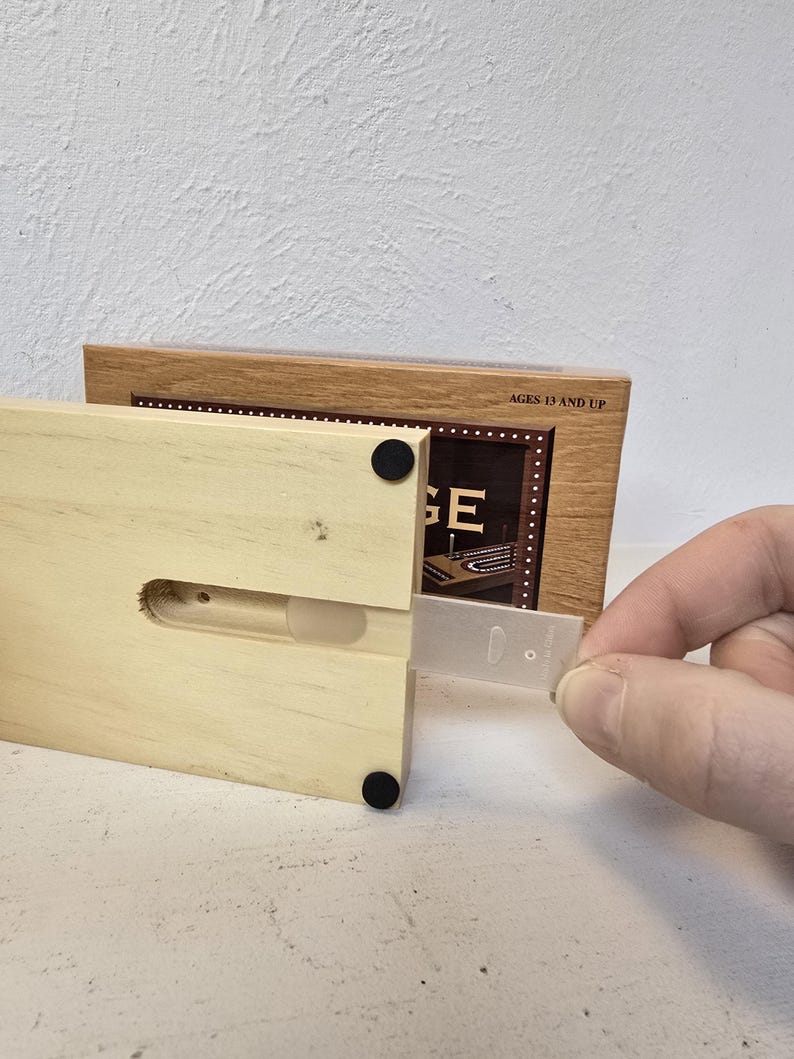 Vintage Folding Wooden Cribbage Board in a Box – Compact Travel Game ...