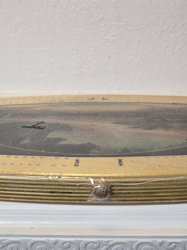 Hand-painted Rustic Oval Cribbage Board by Allen E. Crothamel – Cabin ...