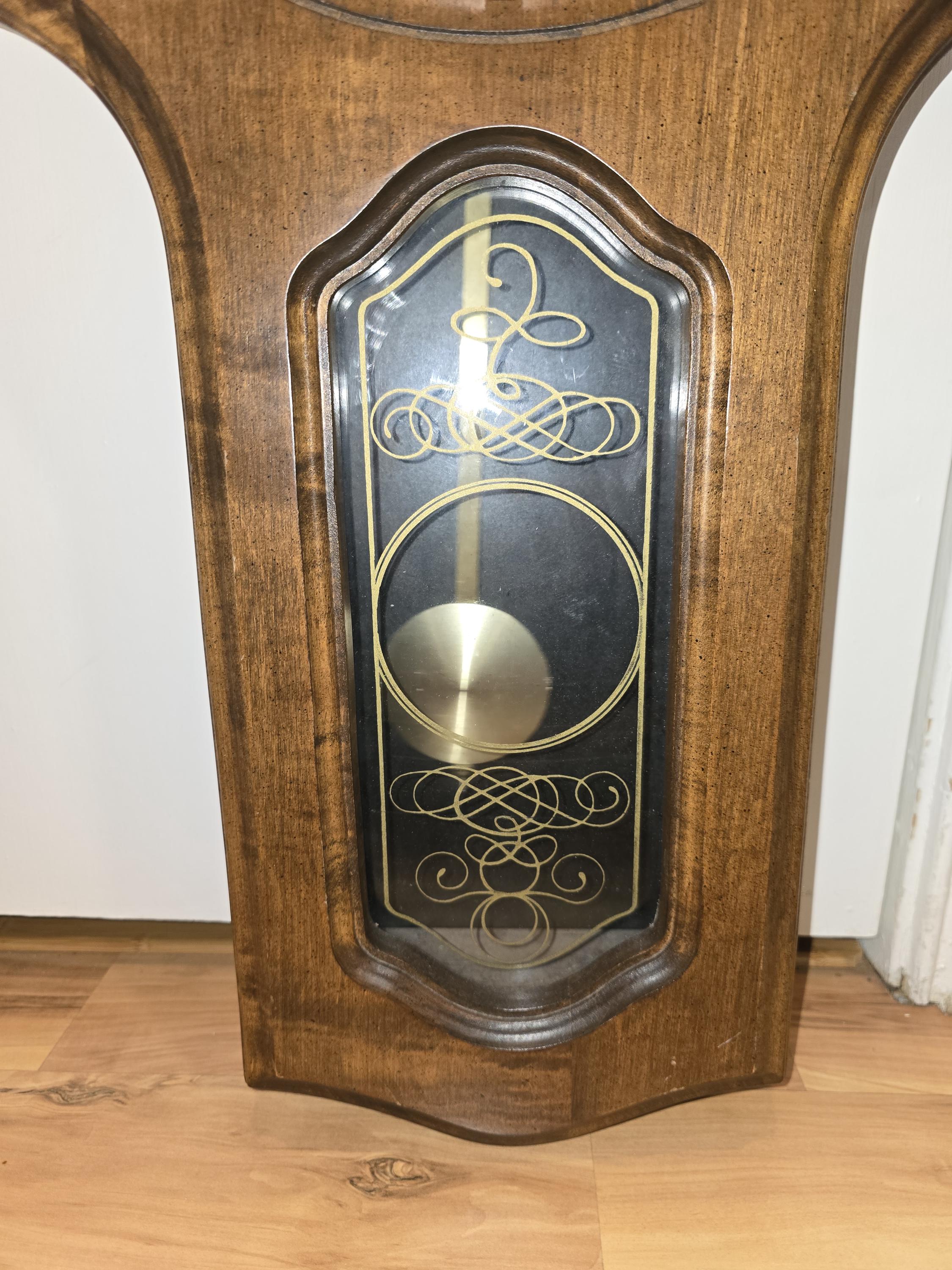 Vintage Elgin Antique Clock, Wooden Pendulating Wall Clock, Rustic Home ...