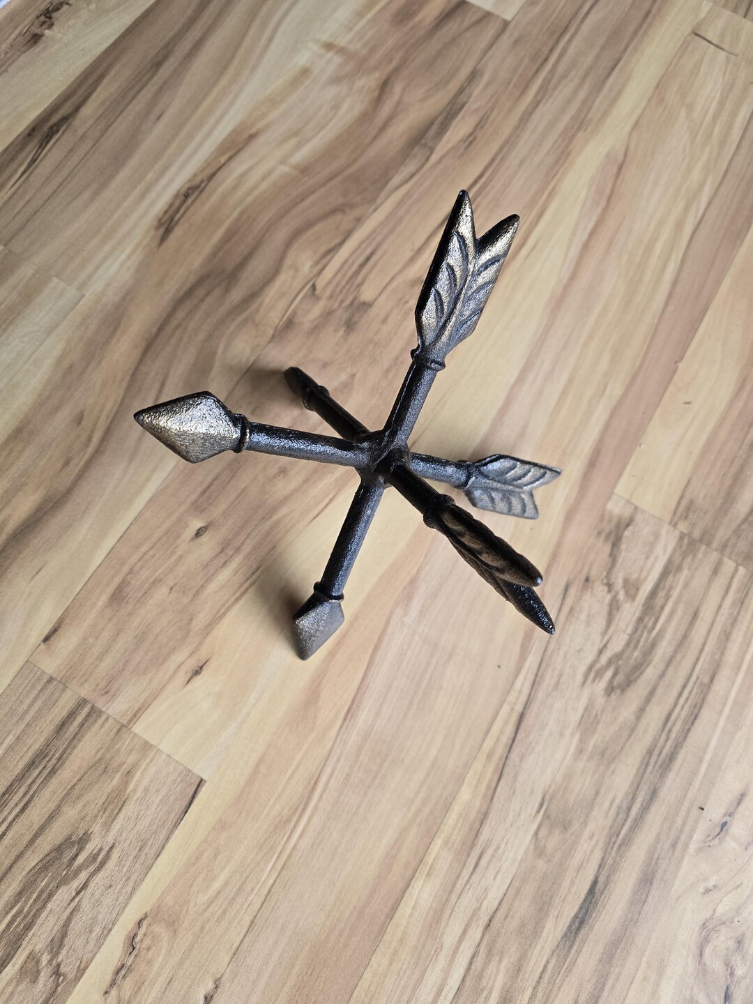 Rustic Cast Iron Arrow Trivet, Decorative Metal Crossed Arrows ...