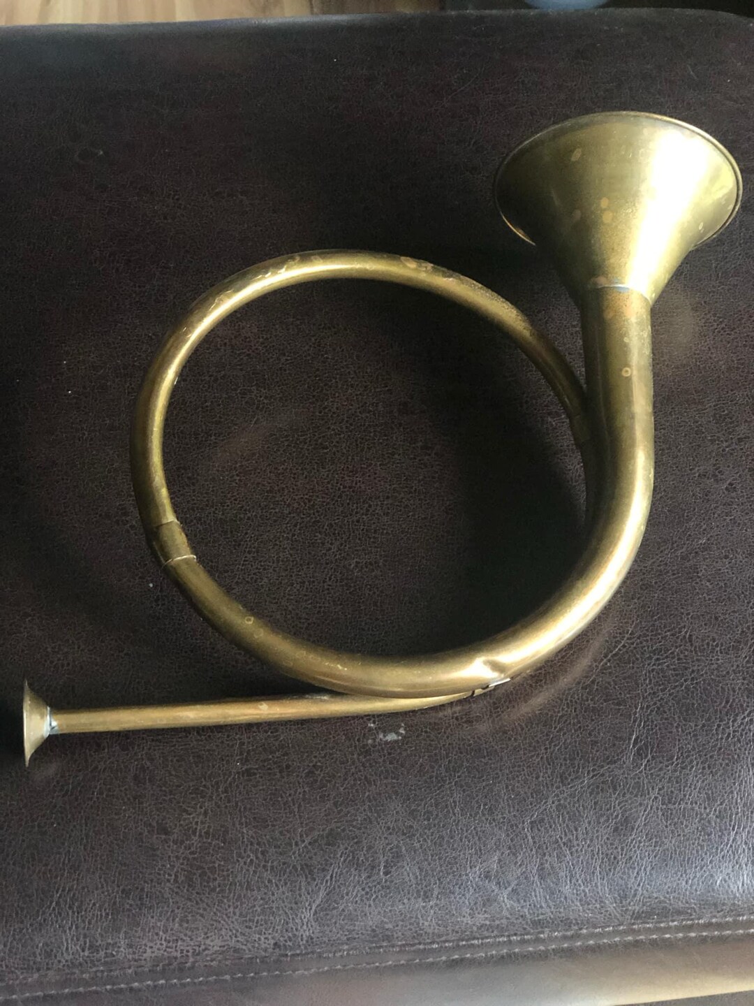 One Vintage Medium Brass French Horns, Holiday Decor, Christmas, Wall ...