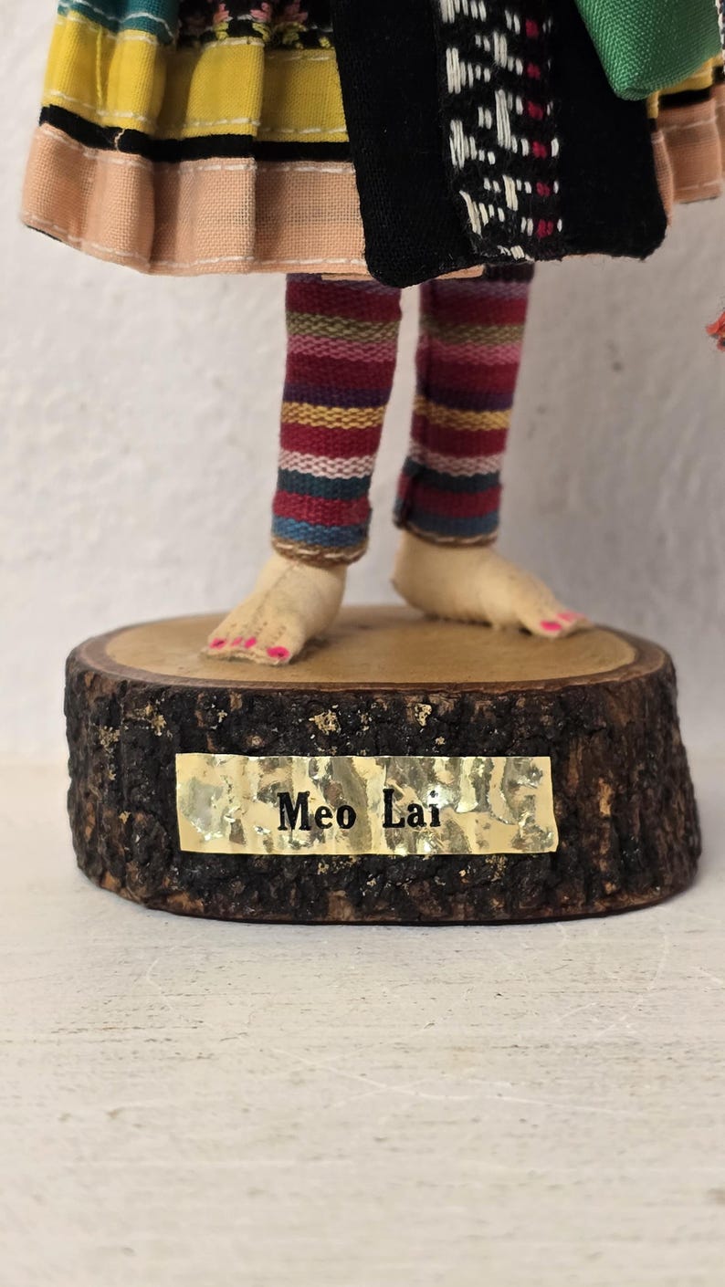 Vintage Meo Lai North Thai Tribal Doll, Handcrafted Hill Tribe Folk Art ...