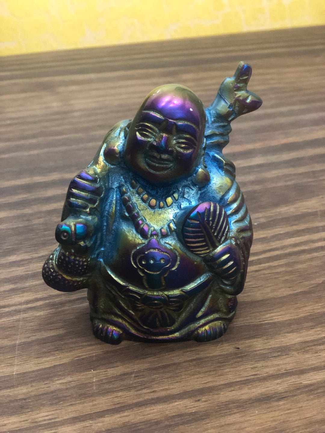 Bismuth Heavy Fat Buddha Sculpture, Rainbow Buddha Statue, Traveling ...