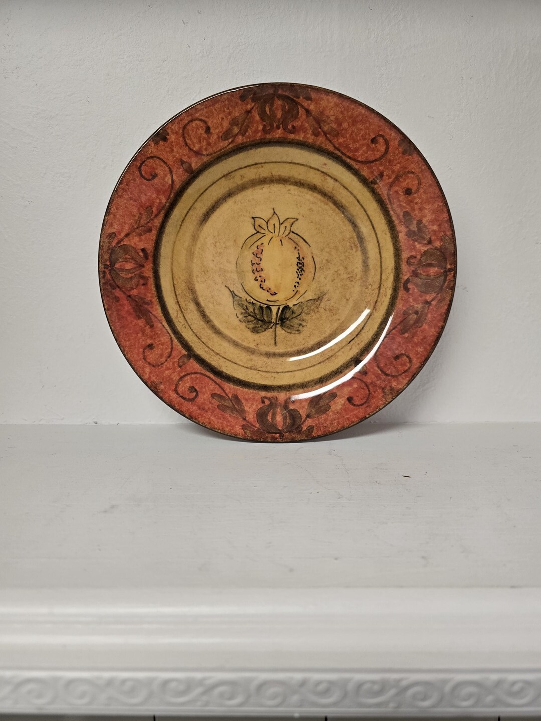 Rale Italian Hand-painted Rustic Fruits Dinner Plate ~10" Replacement ...