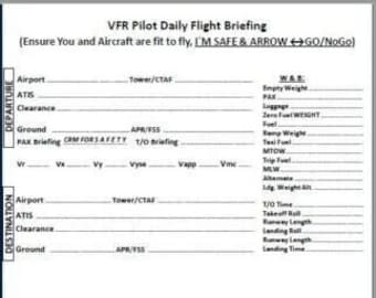 IFR Pilot Writing Pad With Magnet for Student Pilots - Etsy