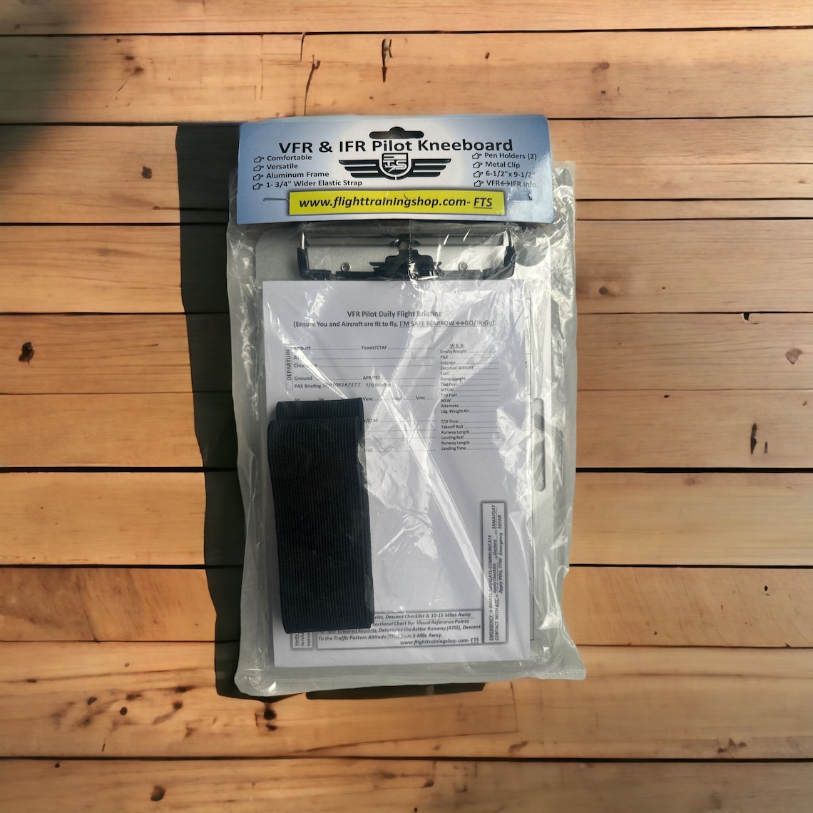 VFR&IFR Aliminum Pilot Kneeboard With Pen Holder, Leg Strap and VFR ...