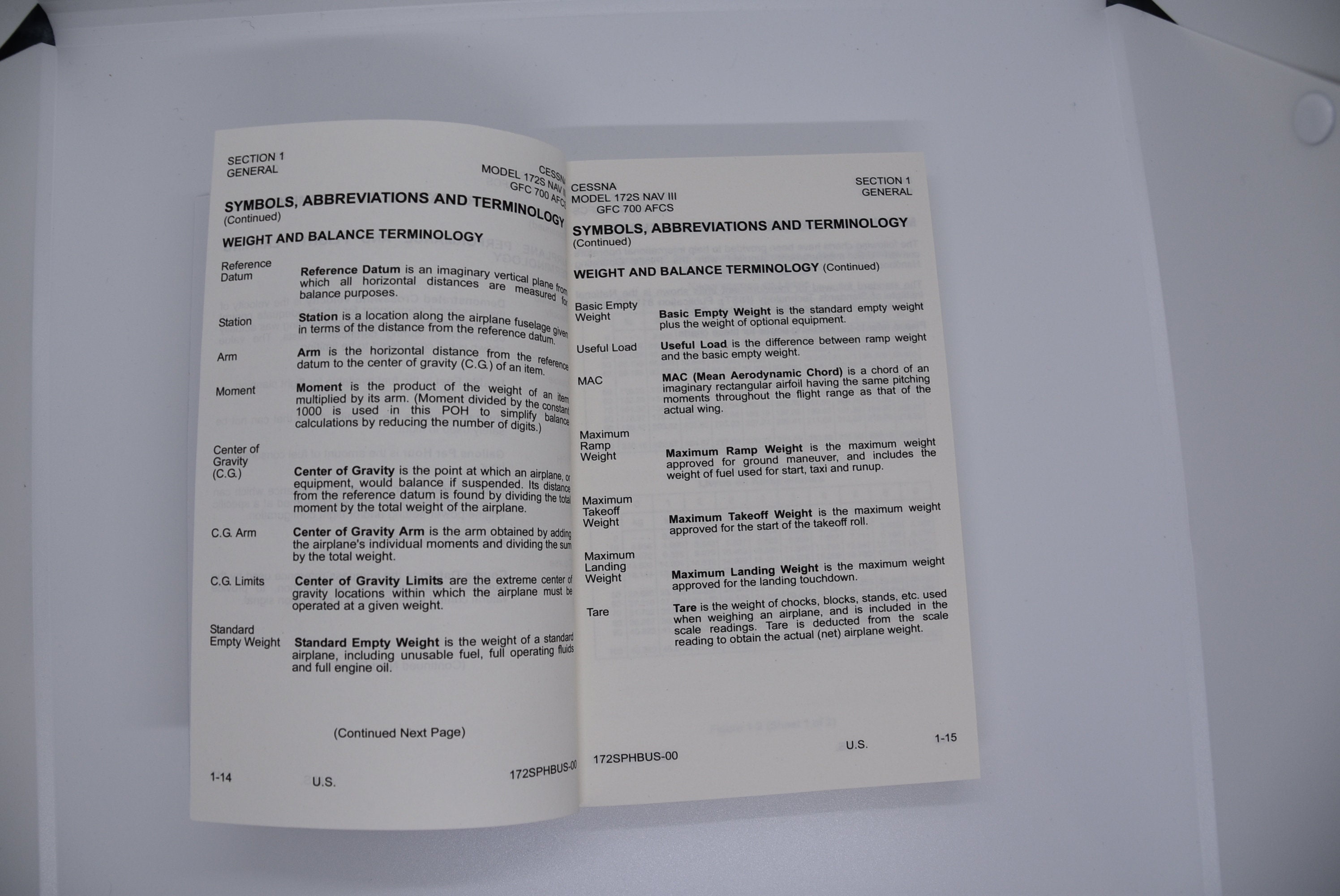 Cessna 172S G1000 Pilot Operating Handbook (total 308 Pages) - Etsy