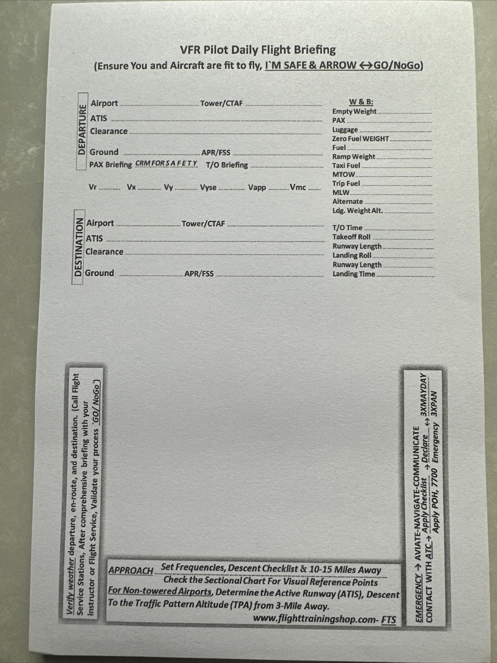 VFR&IFR Aliminum Pilot Kneeboard With Pen Holder, Leg Strap and VFR ...