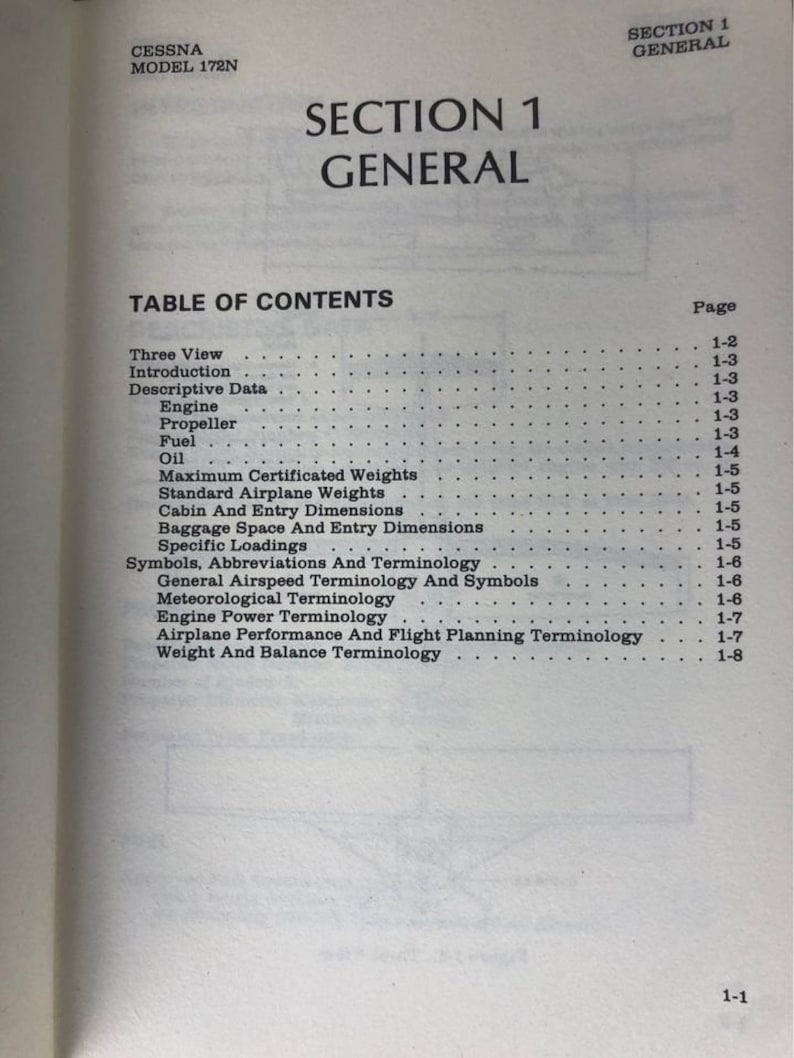 Cessna 172N Model Pilot Operating Handbook (210 Pages) - Etsy