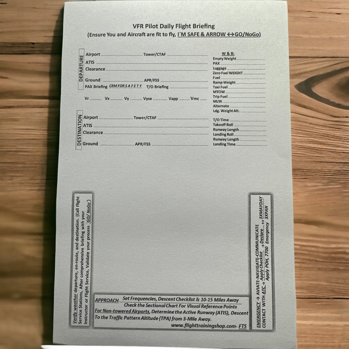 VFR&IFR Aliminum Pilot Kneeboard With Pen Holder, Leg Strap and VFR ...