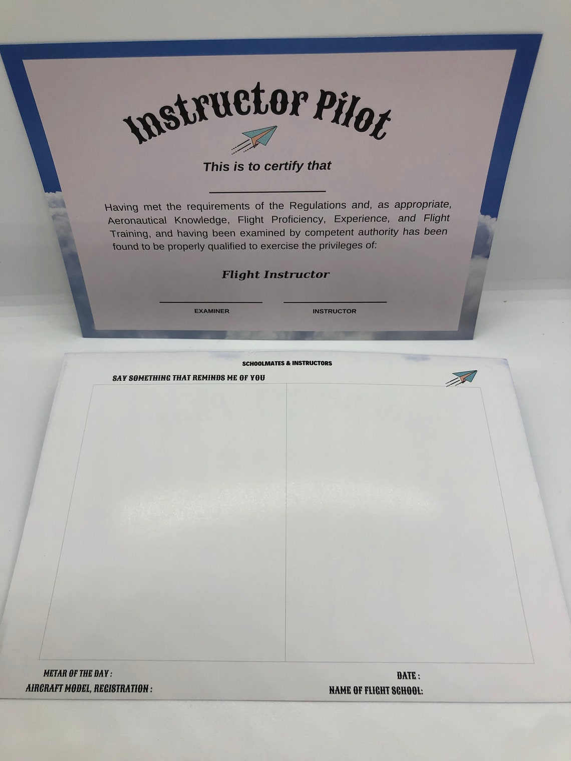 Flight Training Pilot Certificate Private Pilot, Commercial Pilot, Solo ...