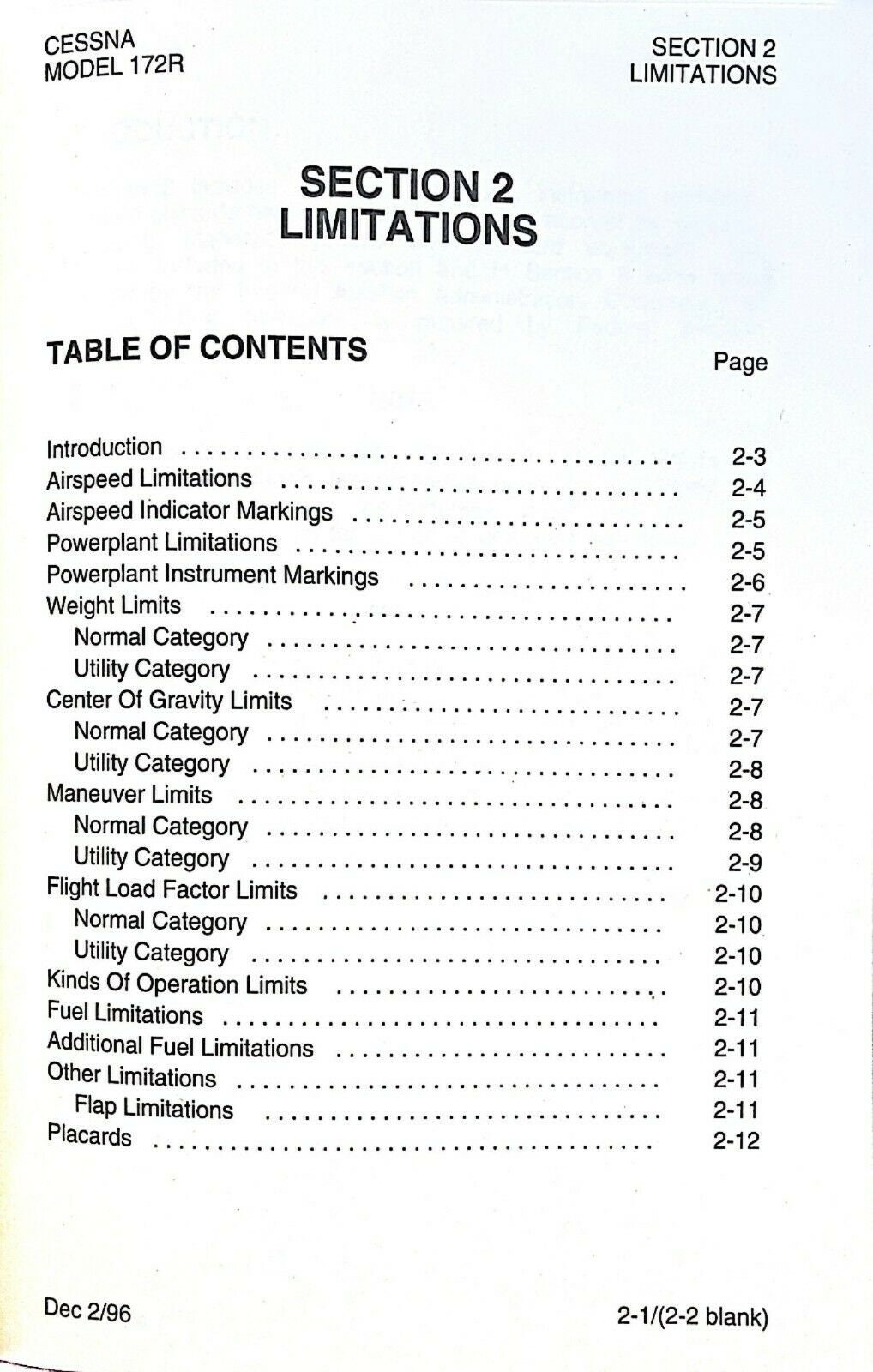 Cessna 172R Pilot Operating Handbook (total 245 Pages) - Etsy