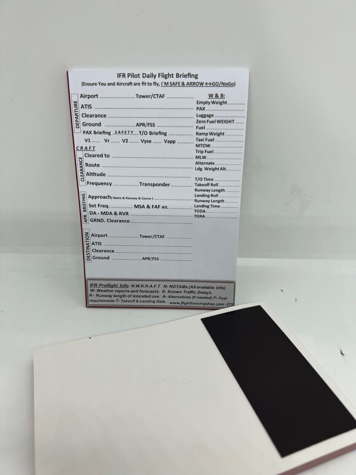 IFR Pilot Writing Pad With Magnet for Student Pilots - Etsy