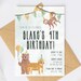 Jungle Theme Birthday Invitation Digital Template, 5x7, Printable - Etsy