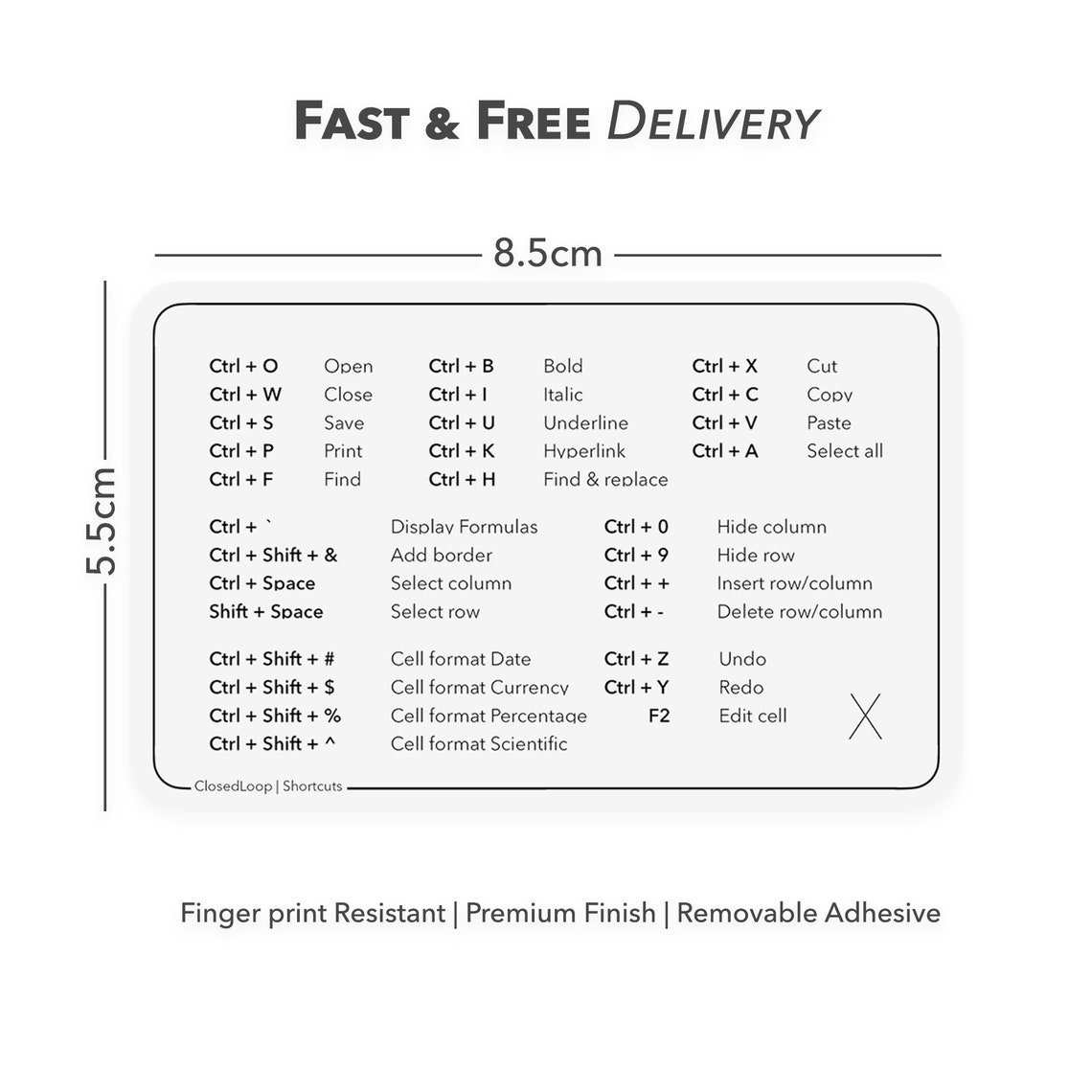 Excel Shortcuts Sticker Macbook or Windows Laptop Gift - Etsy