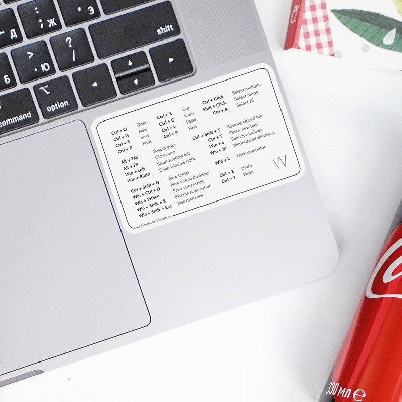 Windows Shortcuts Sticker Gift Keyboard Shortcuts Removable Reference ...