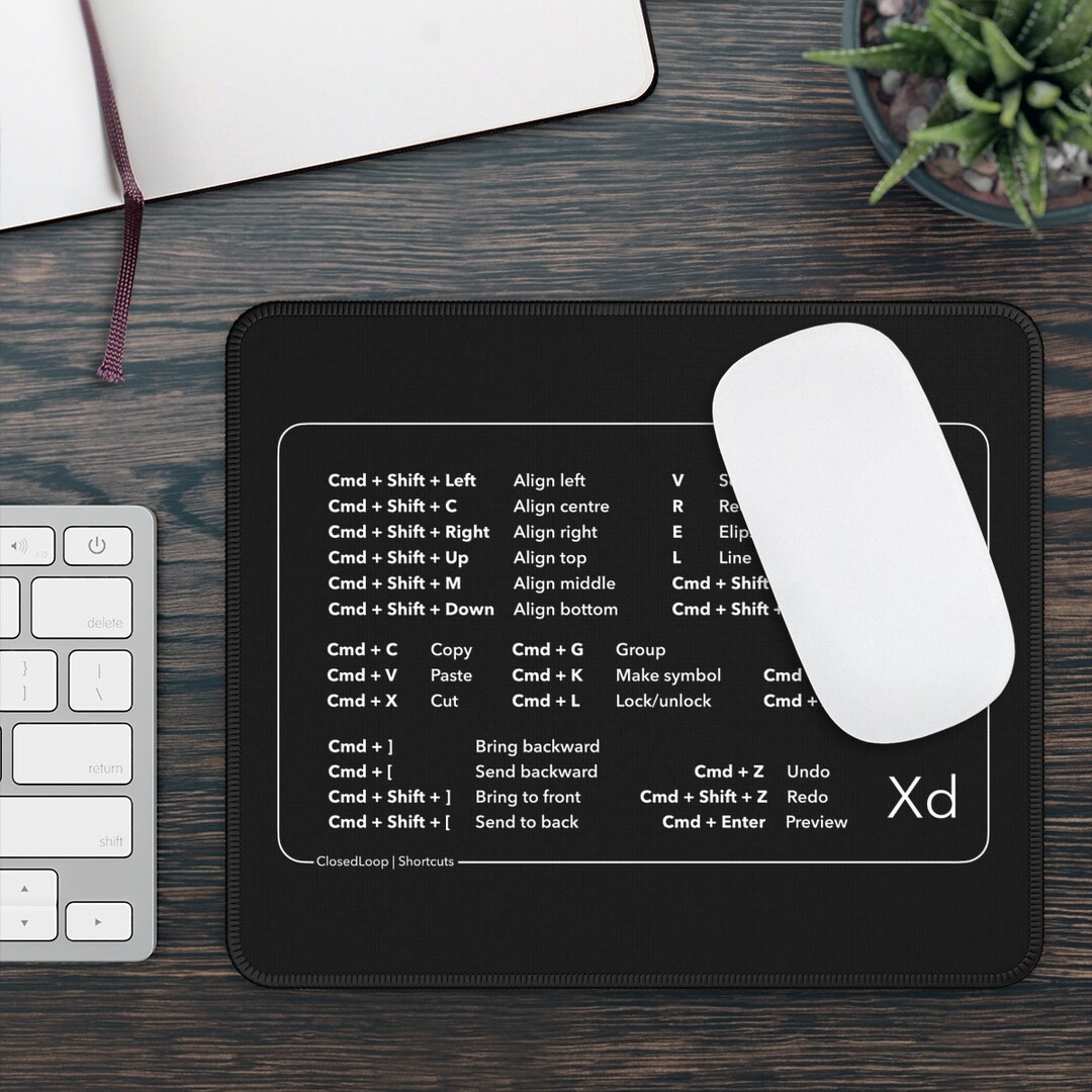 Adobe Xd Mousepad Shortcuts Mac and Windows Gift for the Office and ...